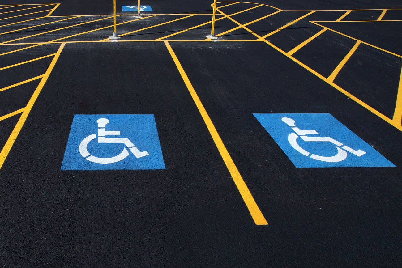 Services - Parking Lot Layouts & Stenciling - Zebra Striping